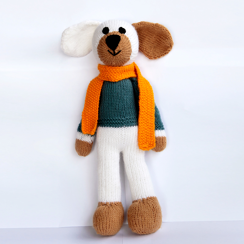 Max the dog – toy knitting pattern – EZ Toy Patterns